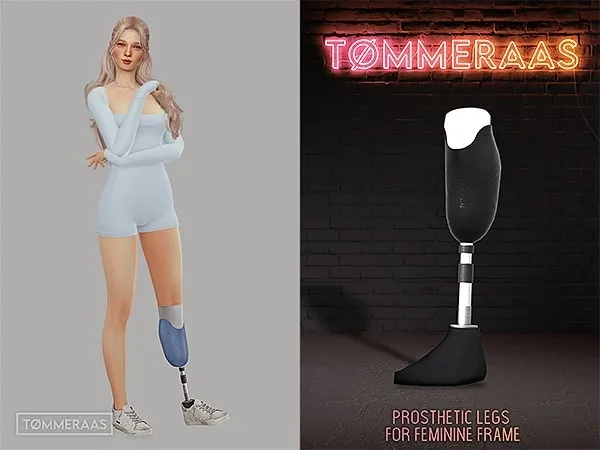 TØMMERAAS | Prosthetic Legs for Women - Sims 4 CC - SimsFinds