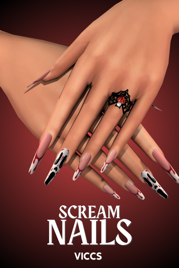 (FILE) VICCS_ SCREAM NAILS (TEEN-ELDER) - The Sims 4 Create a Sim ...
